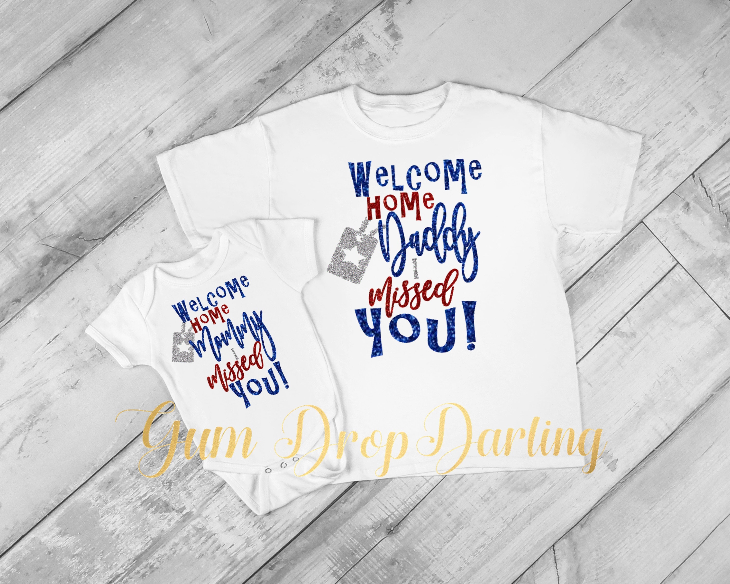 Welcome home Daddy Welcome home Mommy Military t-shirt | Etsy