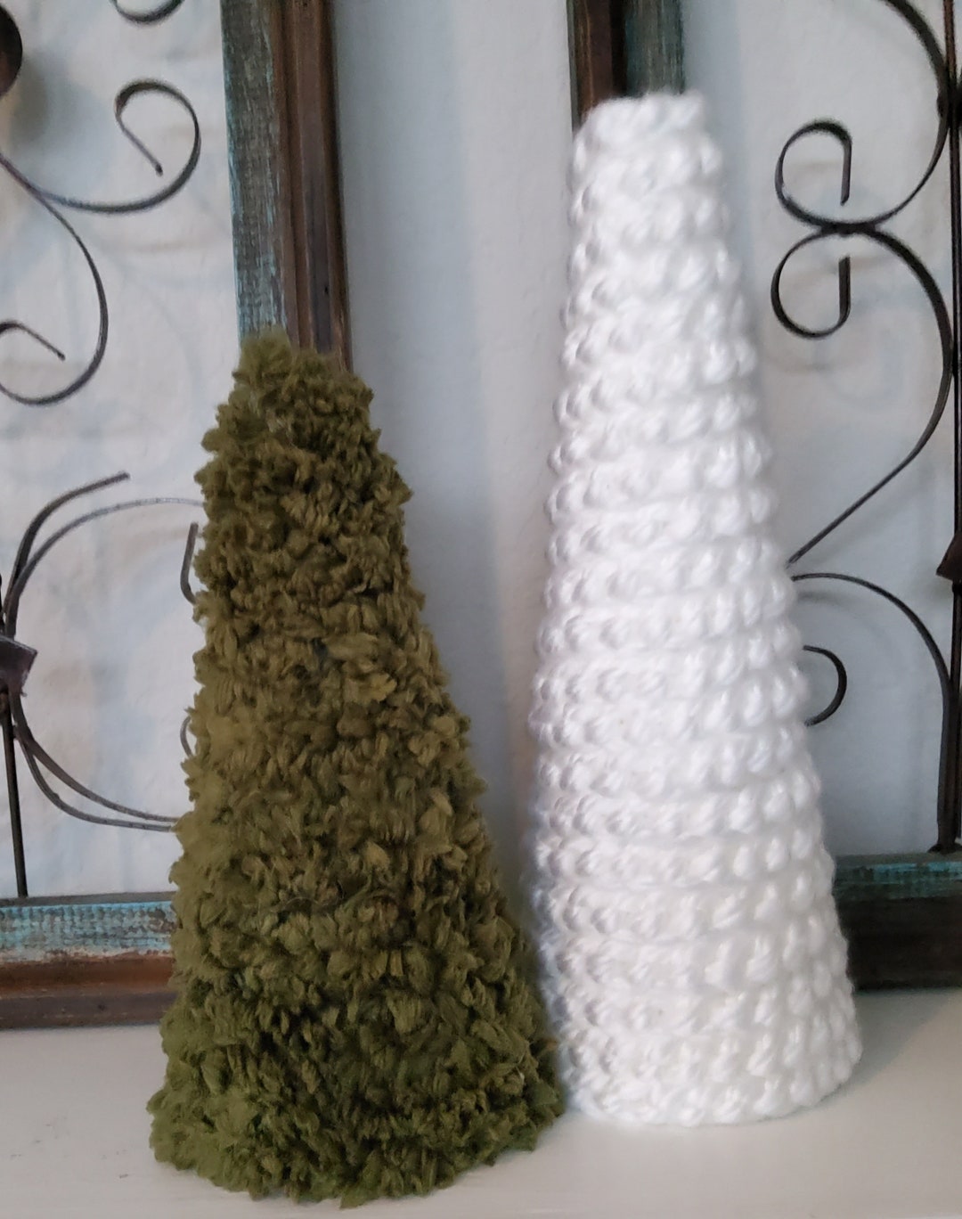 Yarn Christmas Trees - Set of Two - Etsy