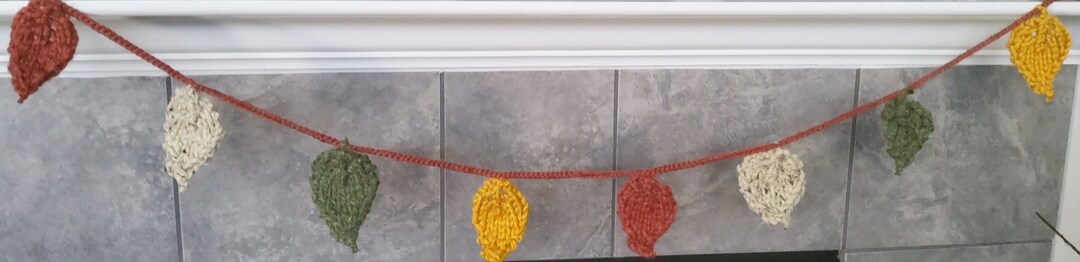 Knit Leaf Garland - Fall Leaves - Etsy