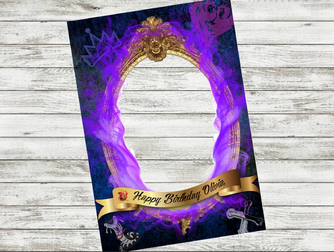 Descendants Photo Prop Frame Disney Descendants Photo Booth - Etsy