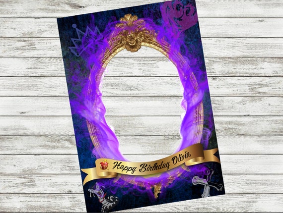 Descendants Photo Prop Frame - Disney Descendants photo booth frame ...