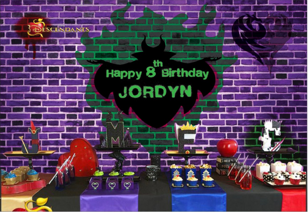 Descendants Photo Prop Backdrop - Disney Descendants Backdrop - Teen ...