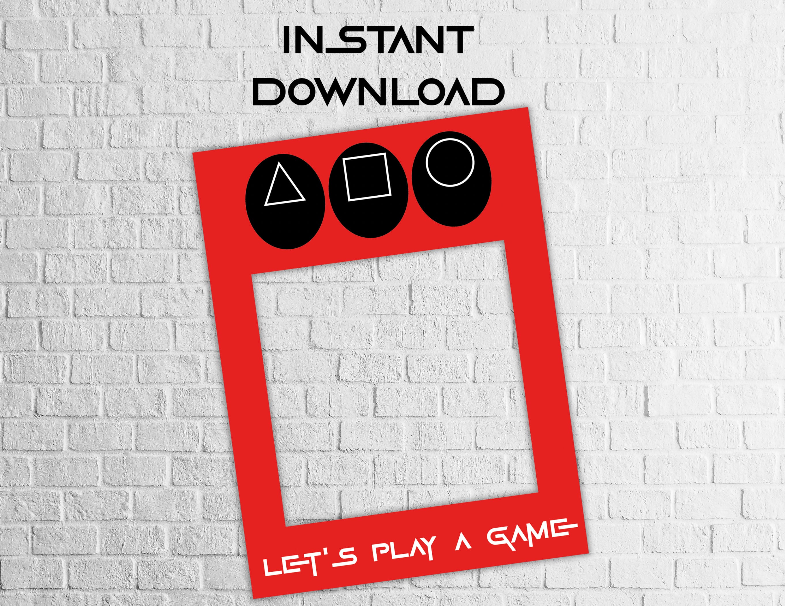 Squid Game Photo Boot Frame, Frame Squid Game, Squid Game Halloween ...