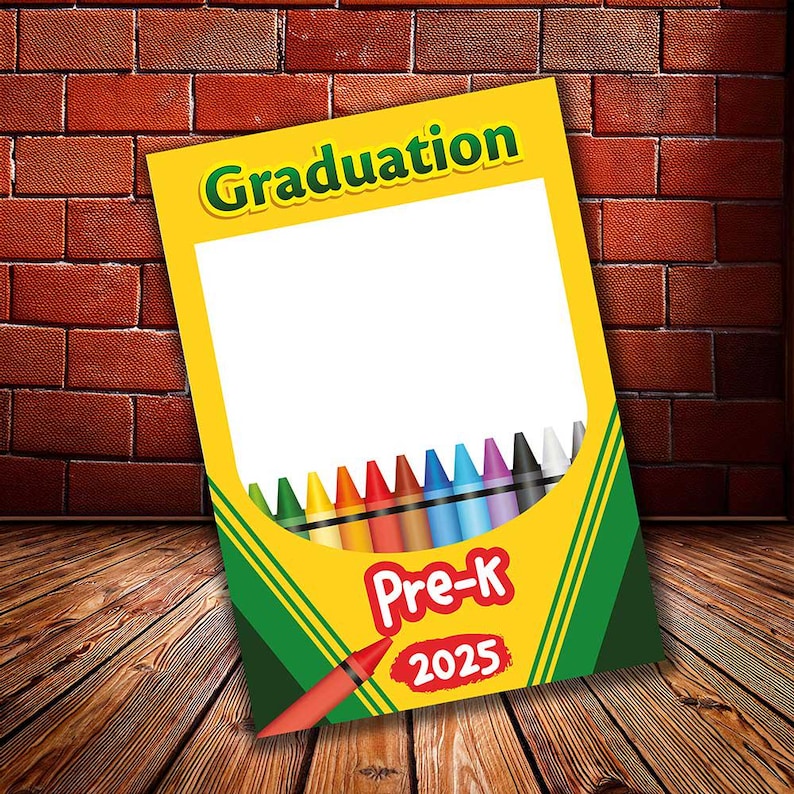 Pre-k 2023 Crayon Graduation Party Frame, Crayon Graduation Party ...