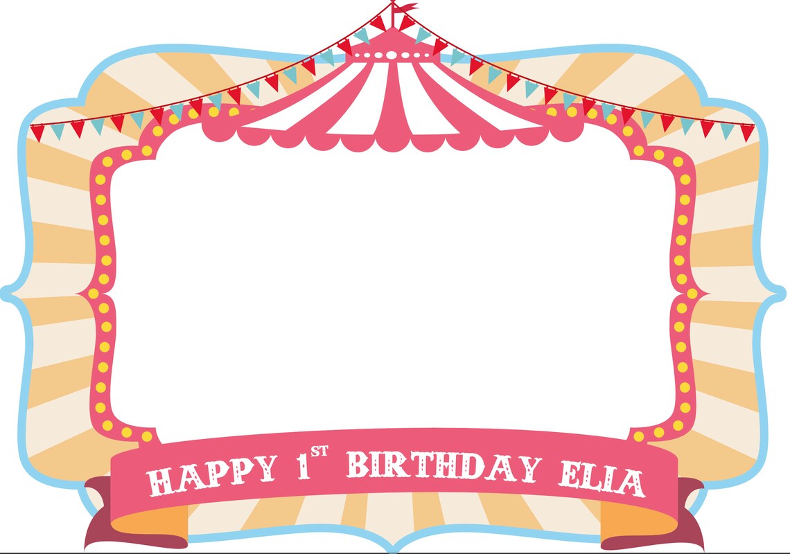 Carnival Photo Prop Frame - Carnival Photo Booth Frame - DIY Photo Prop ...