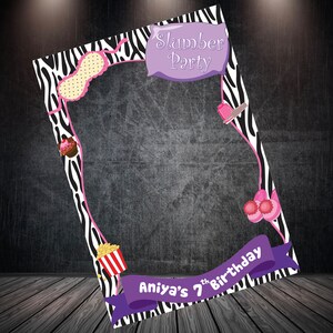 Sleepover Party Frame, Sleepover Birthday, Slumber Party, Slumber ...