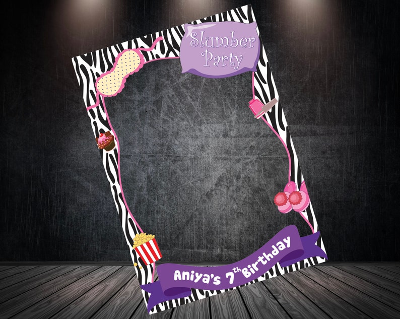 Sleepover Party Frame, Sleepover Birthday, Slumber Party, Slumber ...