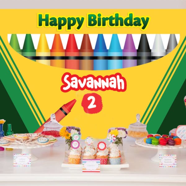 4 Color Options Crayon HALLOWEEN Party Frame, Crayon Trunk or Treat ...