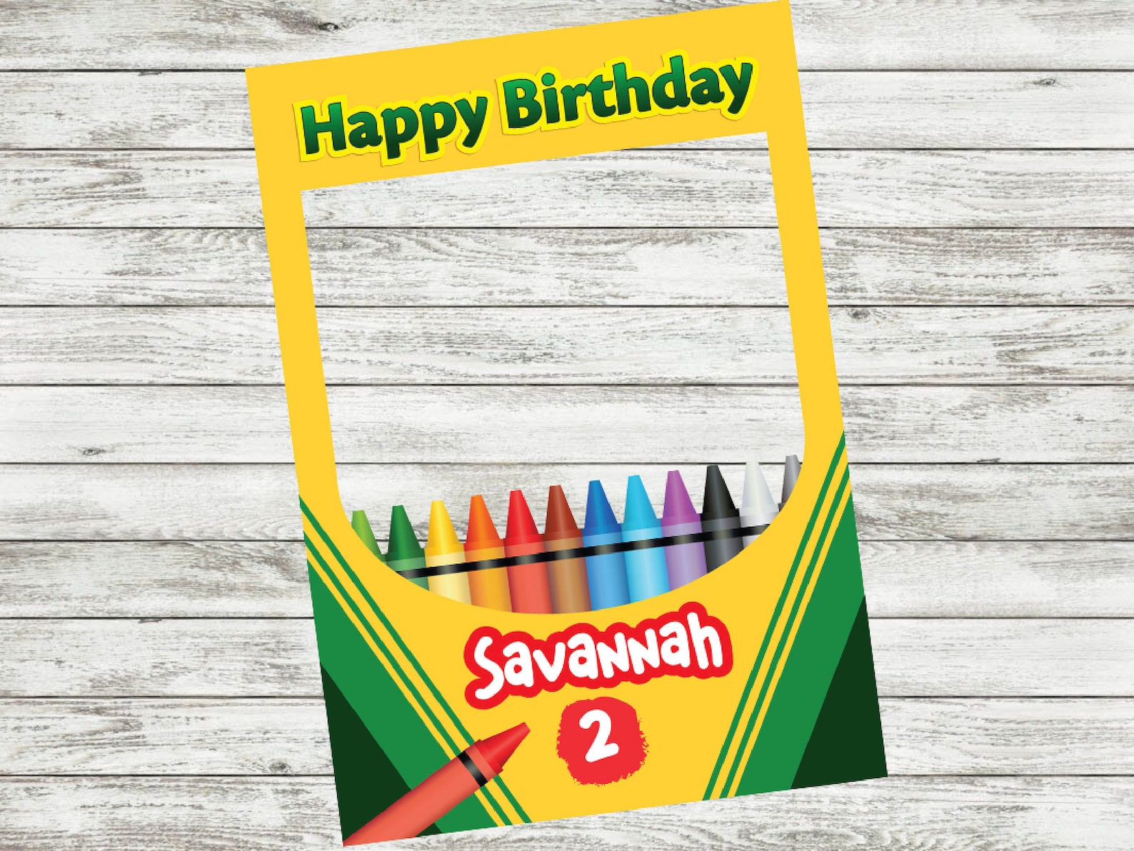 Crayon Party Frame, Crayon Birthday Party, Crayon Photo Booth Frame ...