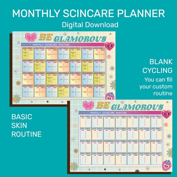 Skin Cycling Chart Etsy