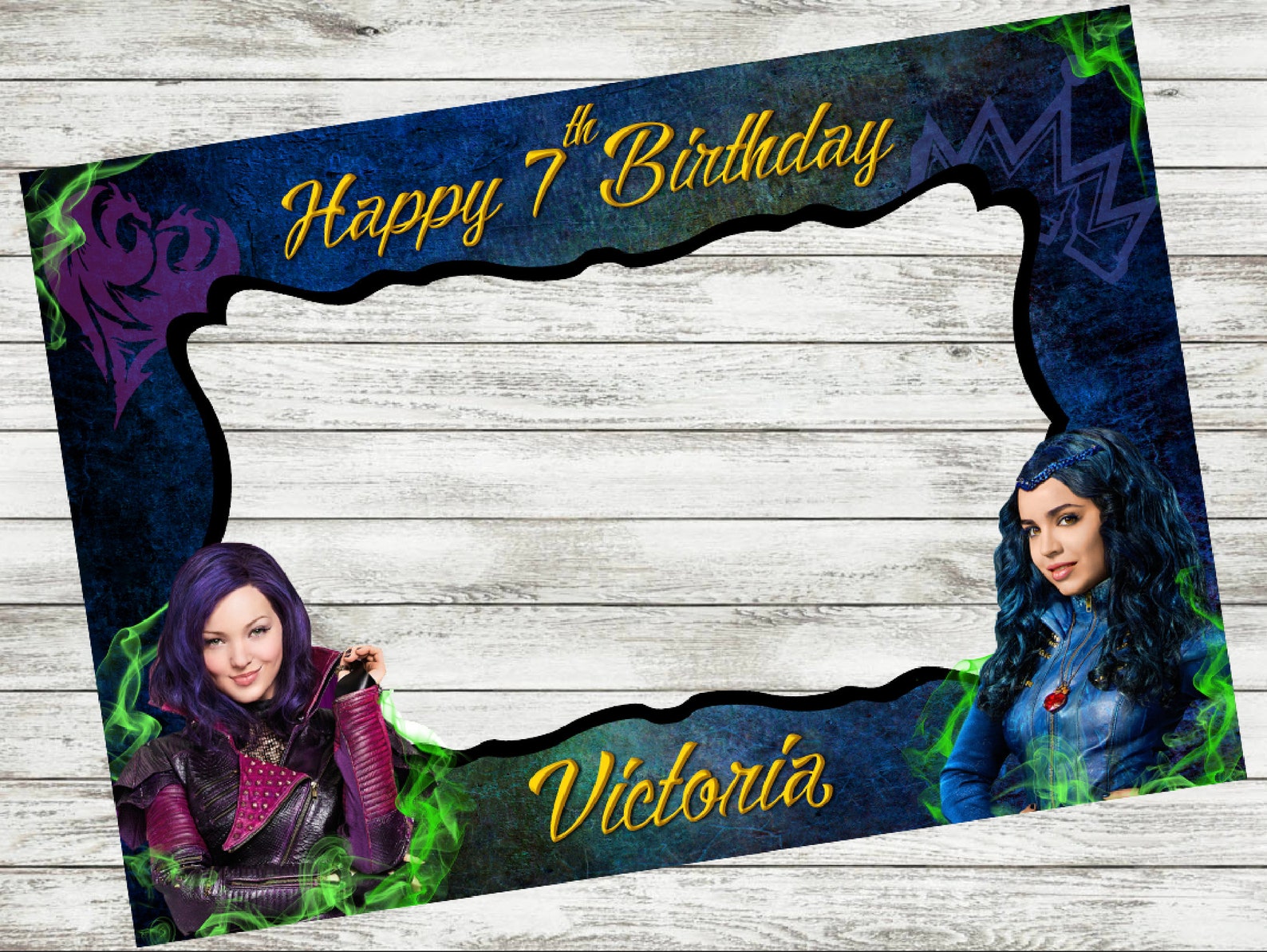 Descendants Photo Prop Frame - Disney Descendants Photo Booth Frame ...