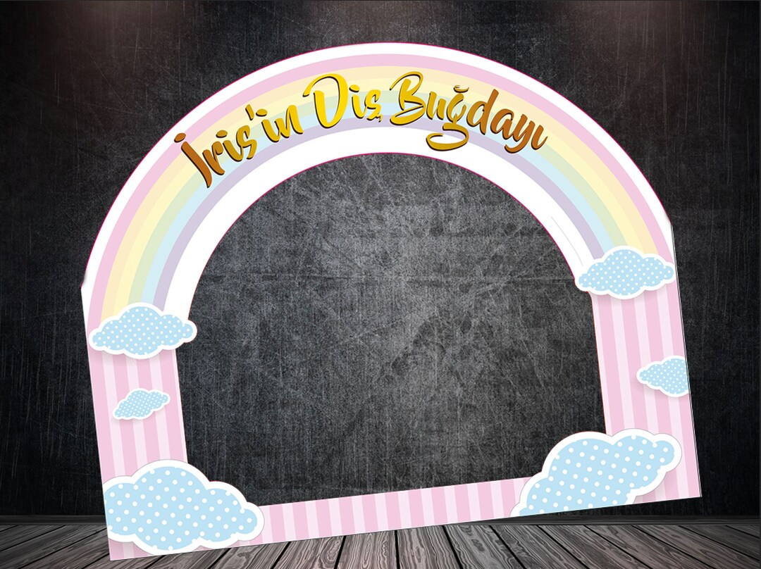 Paste Rainbow Baby Shower Frame, Pastel Rainbow Baby Shower Party ...