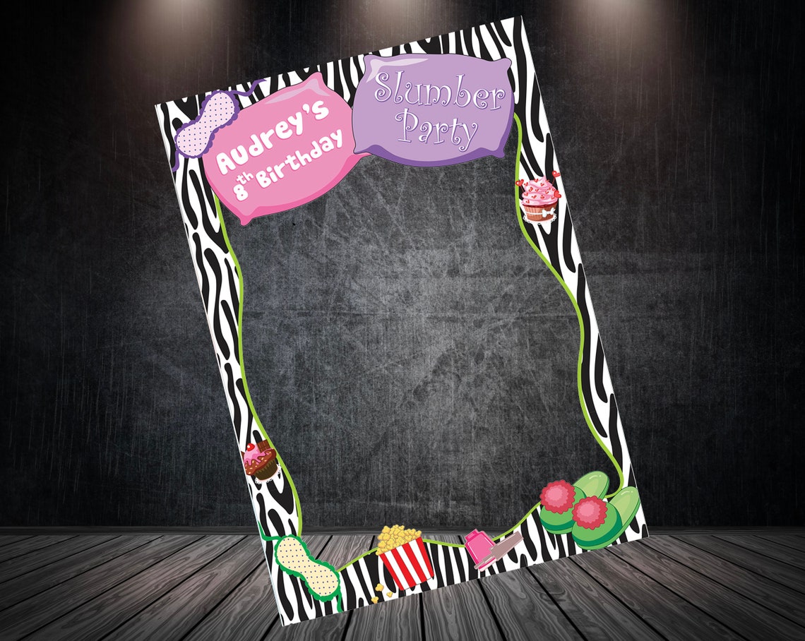 Sleepover Party Frame, Sleepover Birthday, Slumber Party, Slumber ...