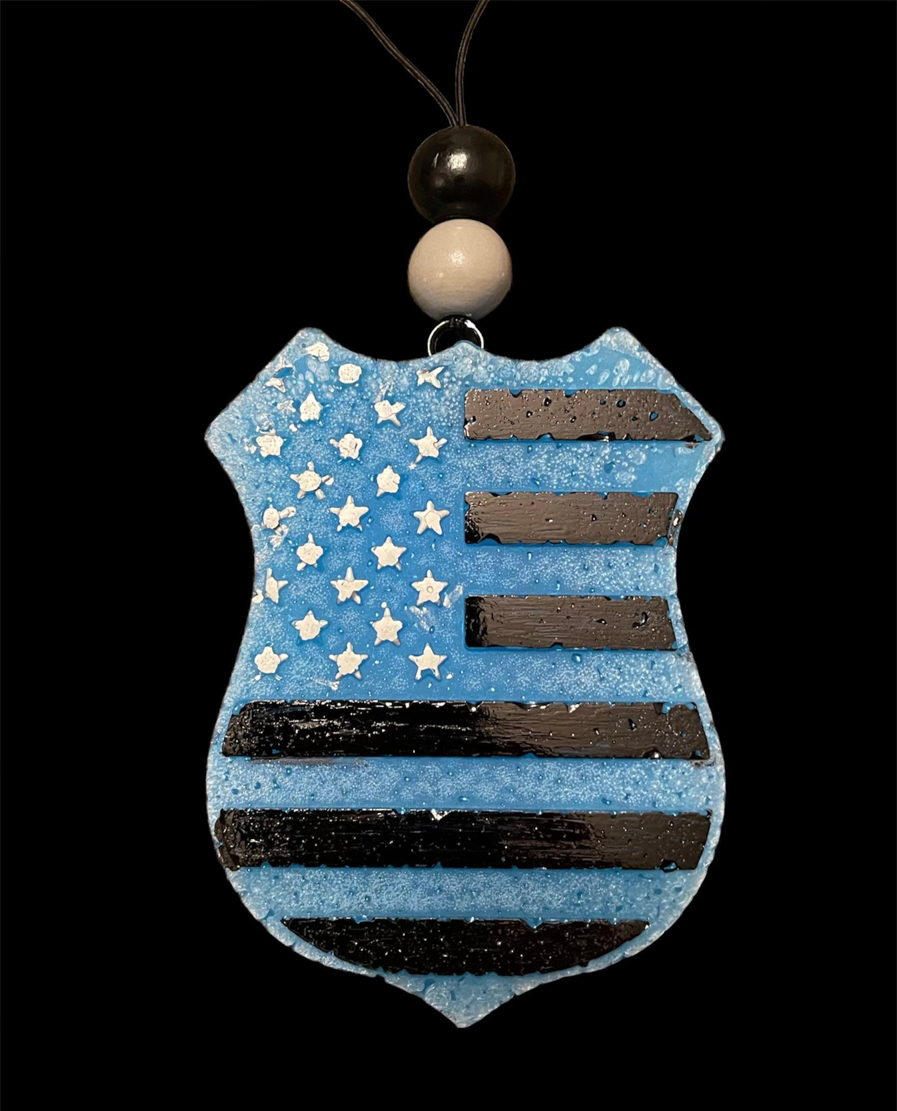 Large Police Badge Car Freshie Back the Blue Gift for Men Memorial Gift ...