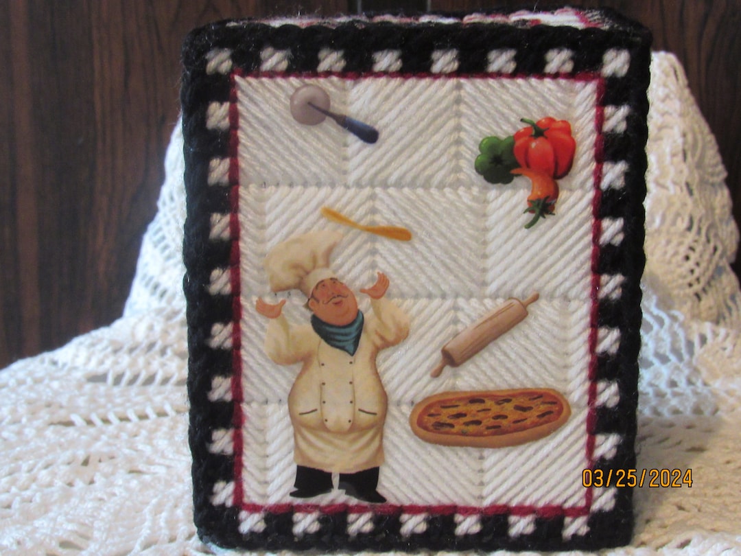 Chef / Cooking / French Chef - New Tissue Box Cover - Handmade ...