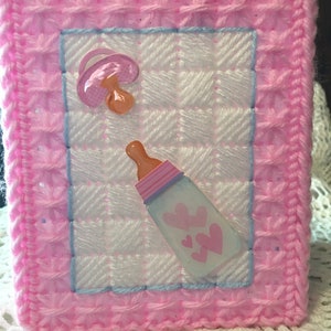 Baby Girl / Family New Tissue Box Cover - Handmade - Plastic Canvas ...