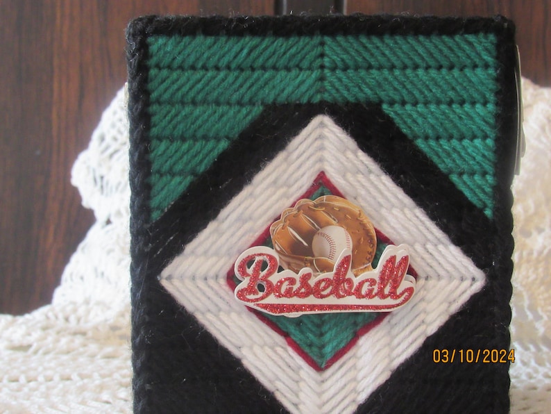 Baseball / Sports / Dad New Tissue Box Cover - Handmade - Plastic ...