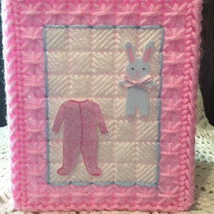Baby Girl / Family New Tissue Box Cover - Handmade - Plastic Canvas ...