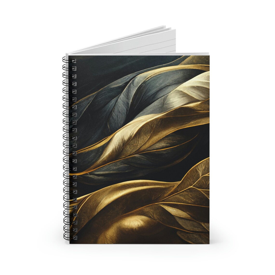 Spiral Notebook Black and Gold Texture - Etsy
