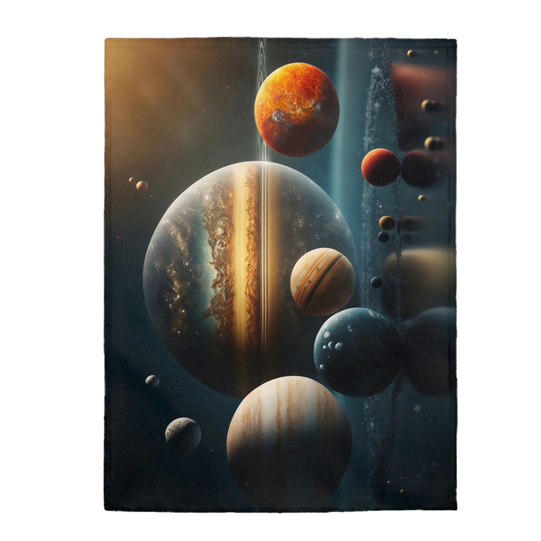 Solar System Planets Velveteen Plush Blanket - Etsy