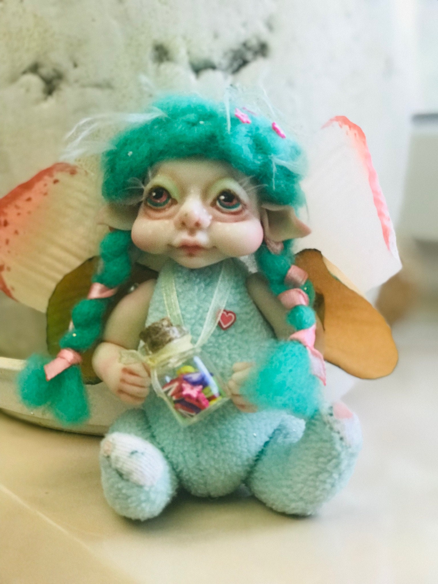 Sweet Candy Elf - Mini Elf Doll - Ooak - Fantasy - Polymer Clay - Fairy ...