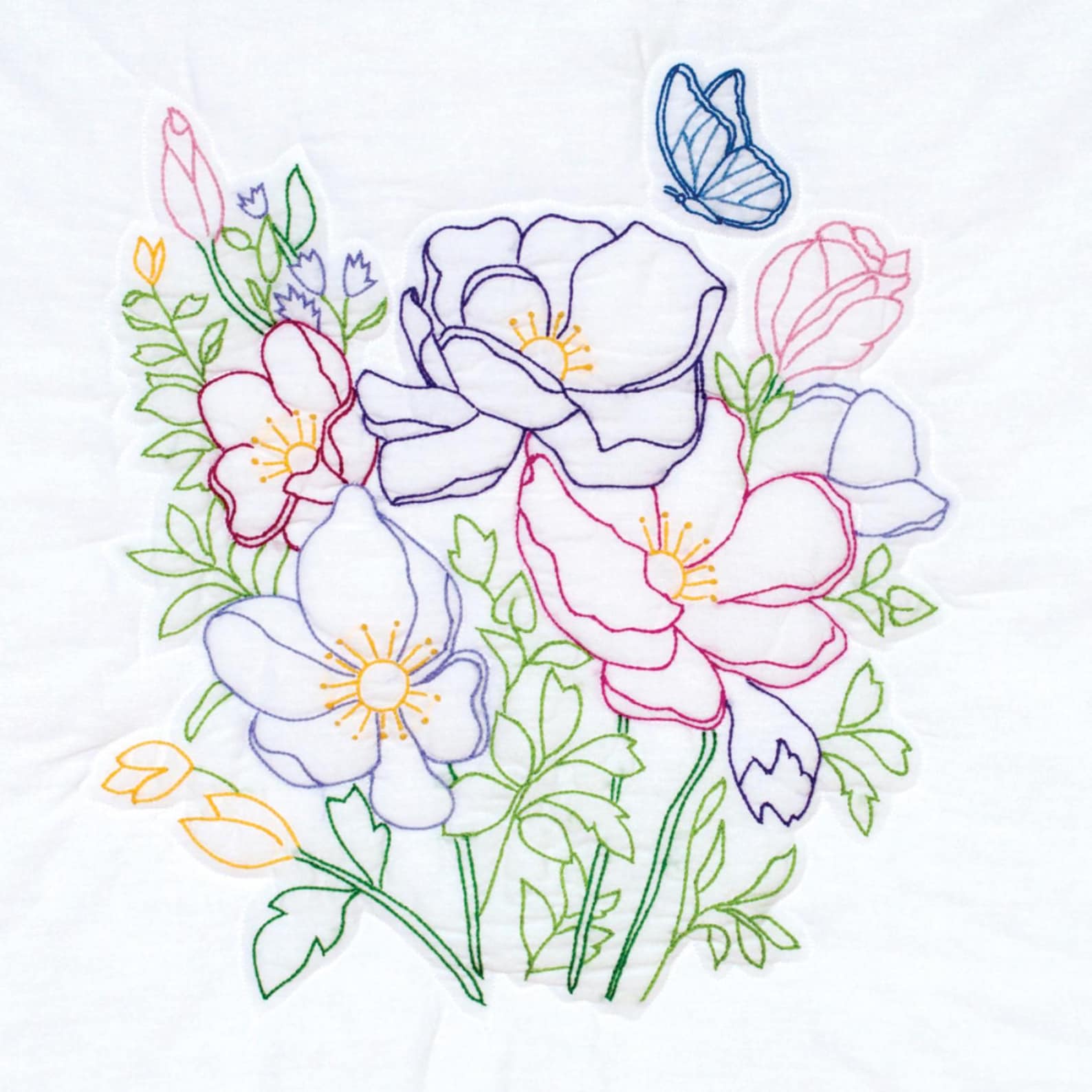 Jack Dempsey Needle Art Wildflowers 18 Inch Quilt Blocks - Etsy