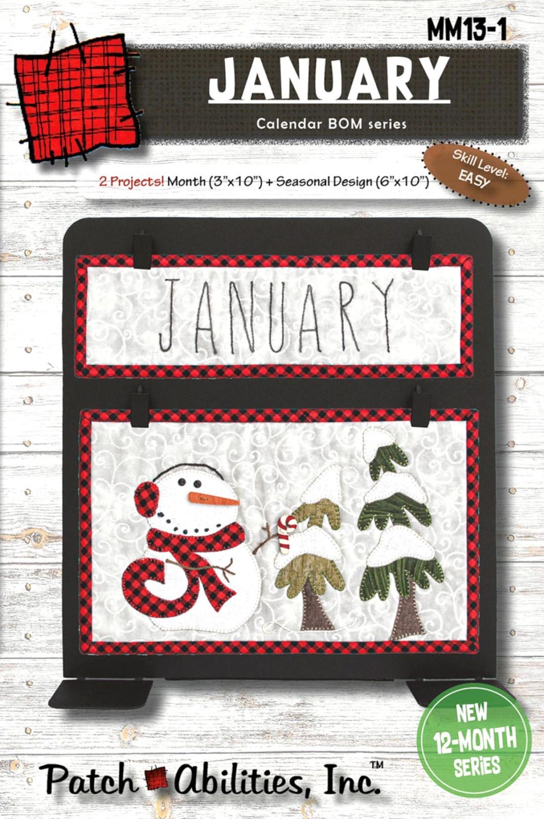 Patch Abilities January Calendar Series Block of the Month With Buttons ...