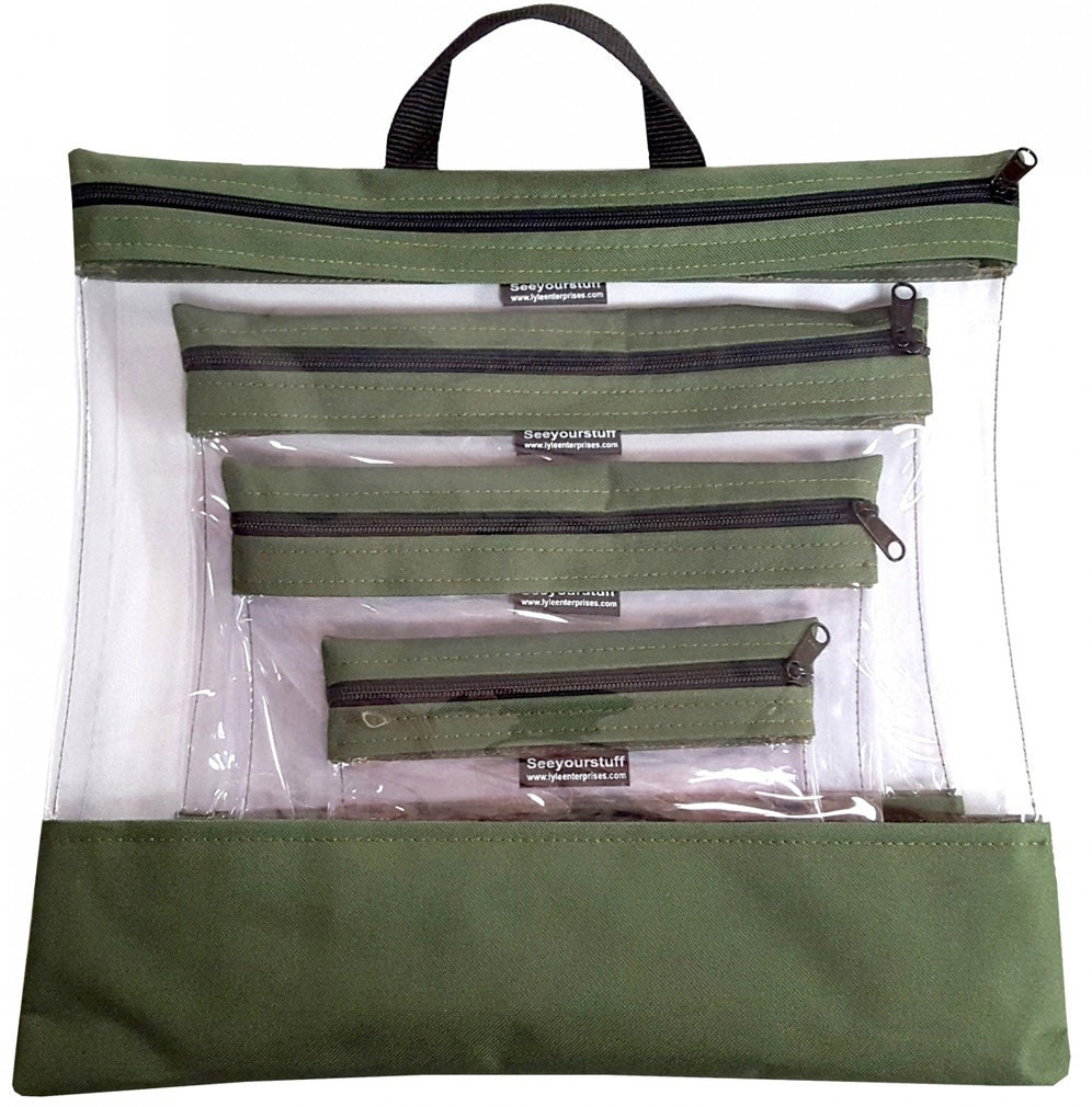 See Your Stuff the Clear Storage Bag Olive - Etsy
