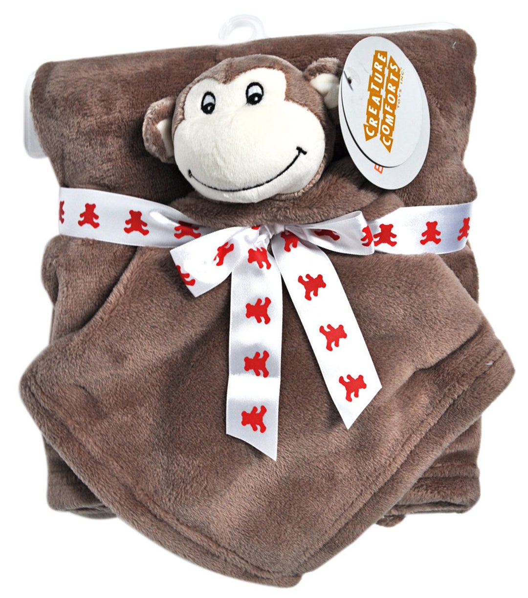 Embroidery Buddy Monkey Blankey Buddy Set - Etsy