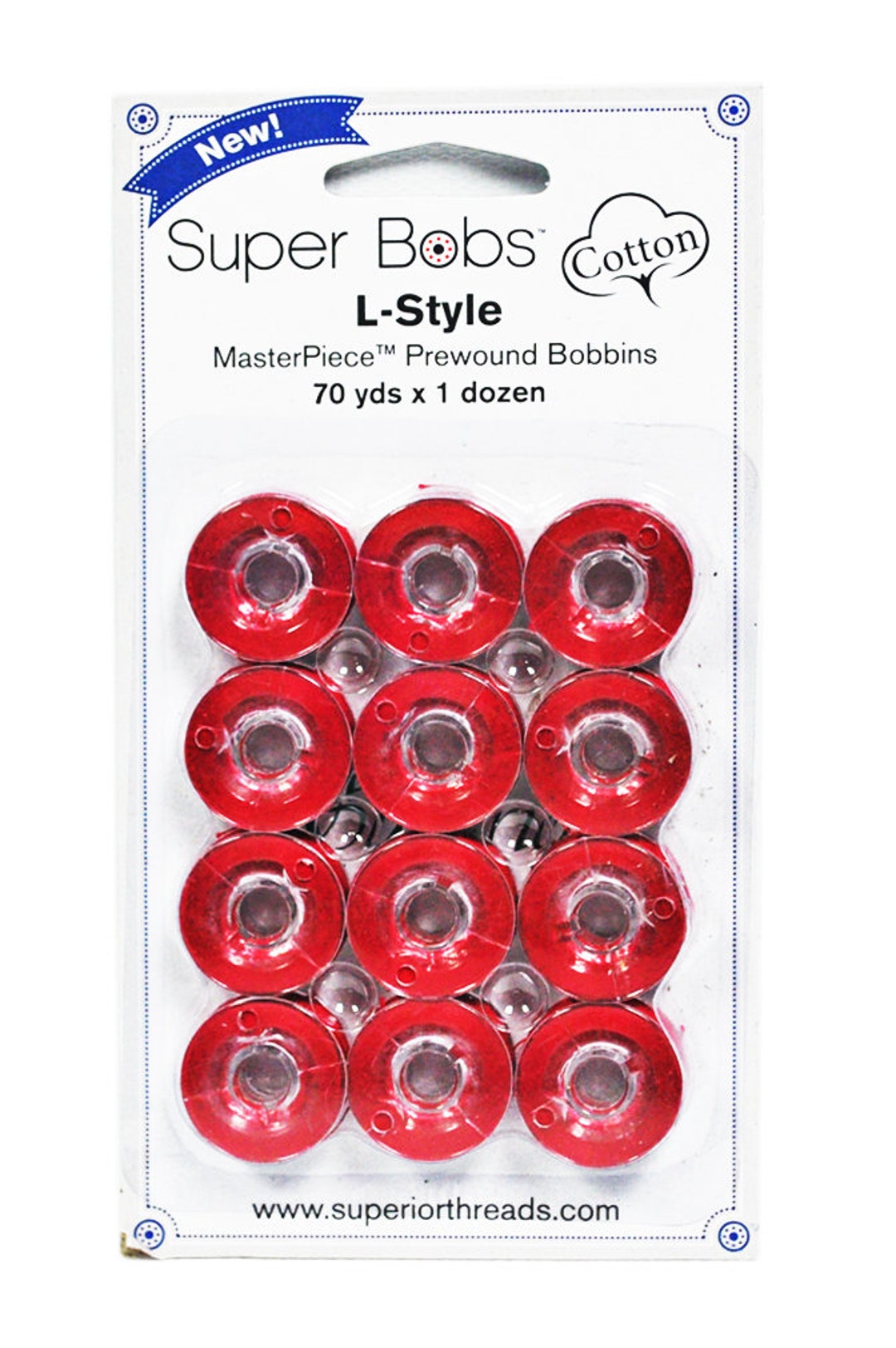 Super Bobs Masterpiece Cotton 70yd Prewound Bobbins 12ct L-style Renae ...