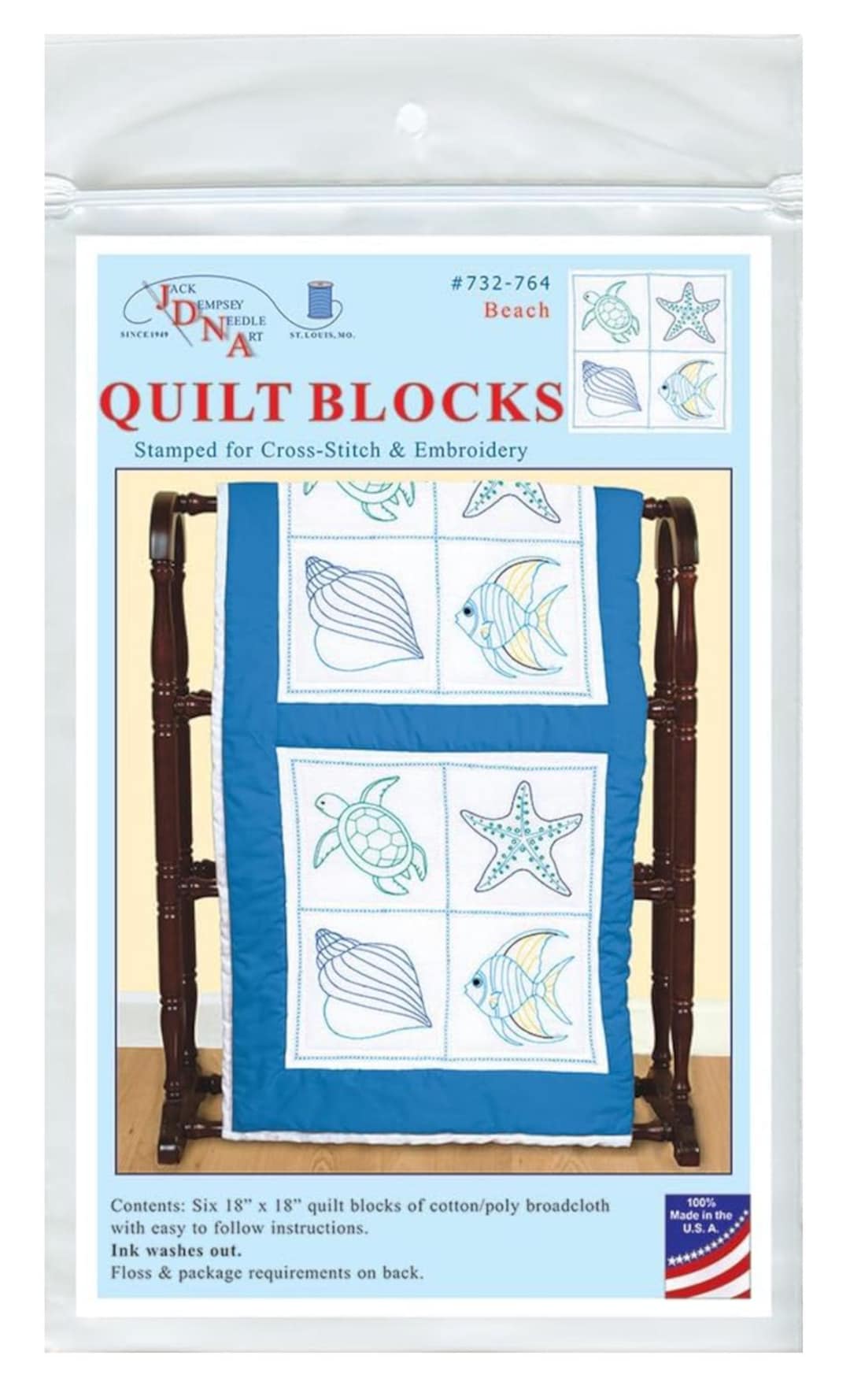 Jack Dempsey Needle Art Beach 18 Inch Quilt Blocks - Etsy