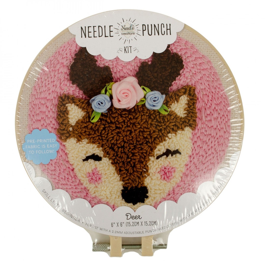 Needle Creations Deer 6 Inch Punch Needle Kit - Etsy