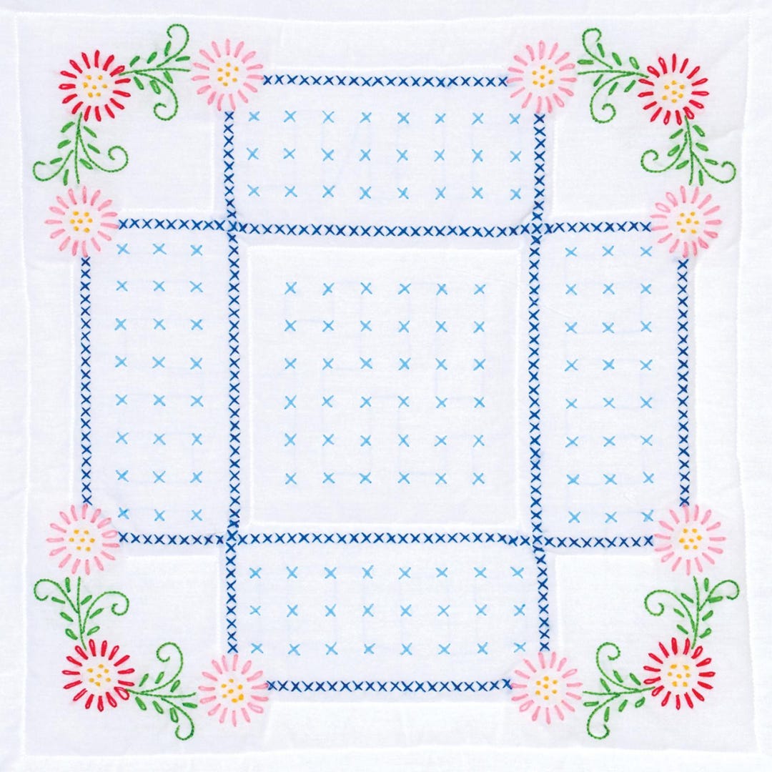 Jack Dempsey Needle Art Shades of Blue 18 Inch Quilt Blocks - Etsy