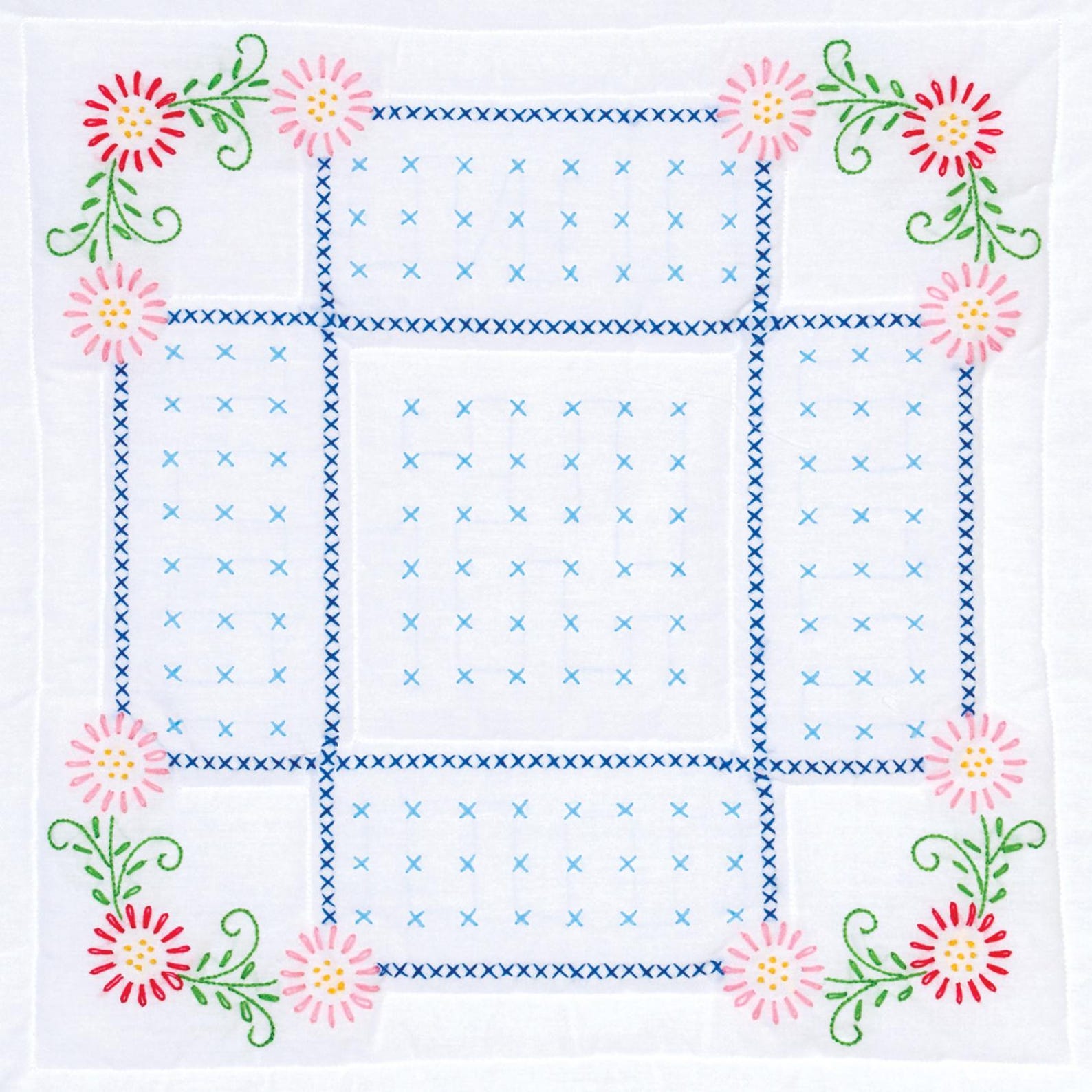 Jack Dempsey Needle Art Shades of Blue 18 Inch Quilt Blocks - Etsy