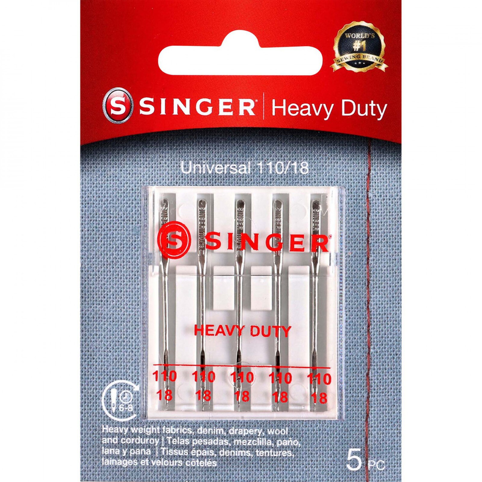 Singer Heavy Duty Sewing Machine Needle Size 18/110 5ct - Etsy