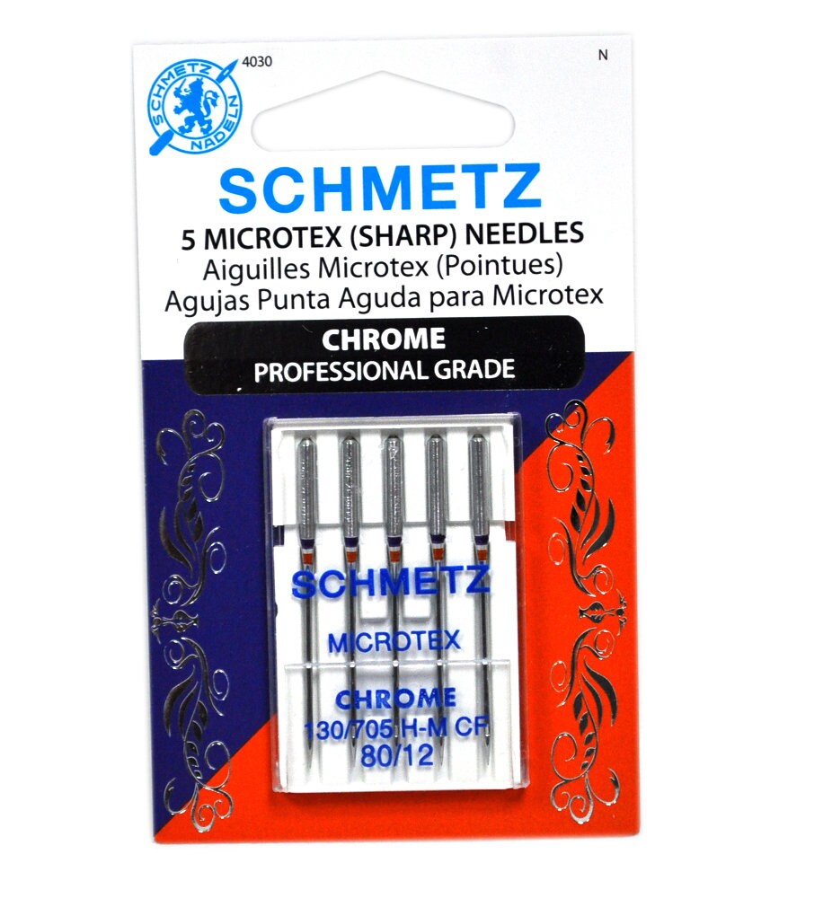 Schmetz Chrome Microtex Needle 5 Ct, Size 80/12 - Etsy