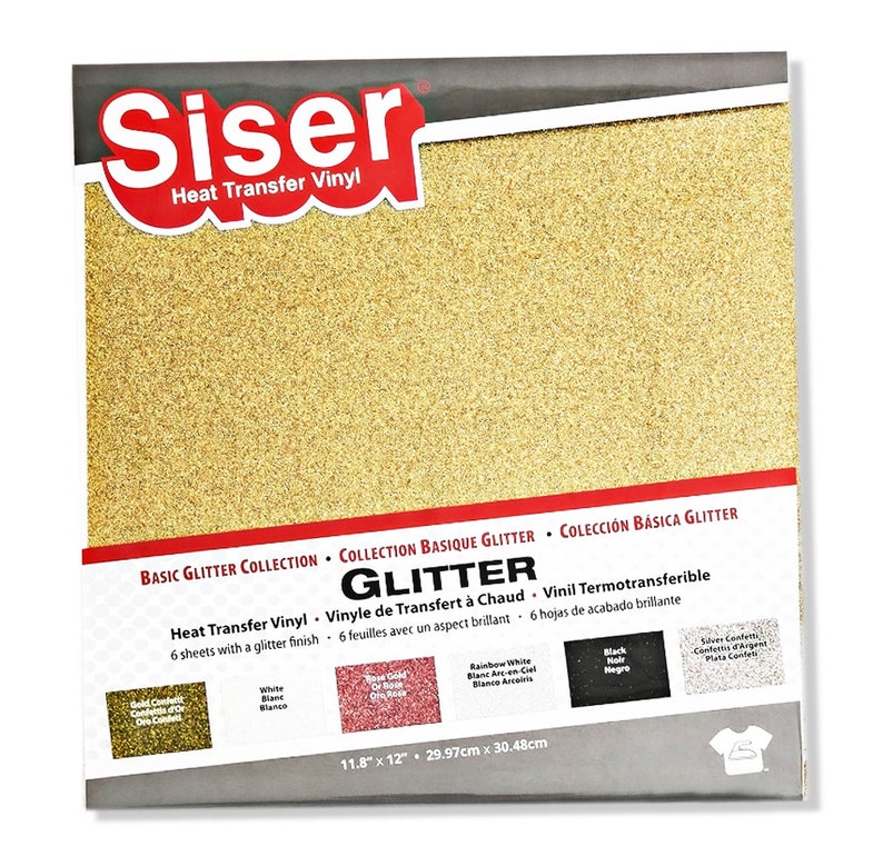 Siser Heat Transfer Vinyl Basic Glitter Collection - Etsy