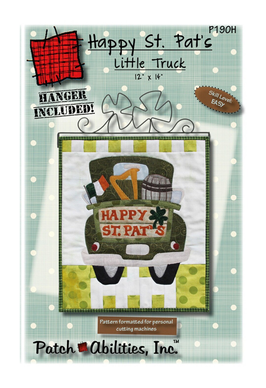 Patch Abilities Happy St Pats Day Truck Pattern With Hanger P190H - Etsy