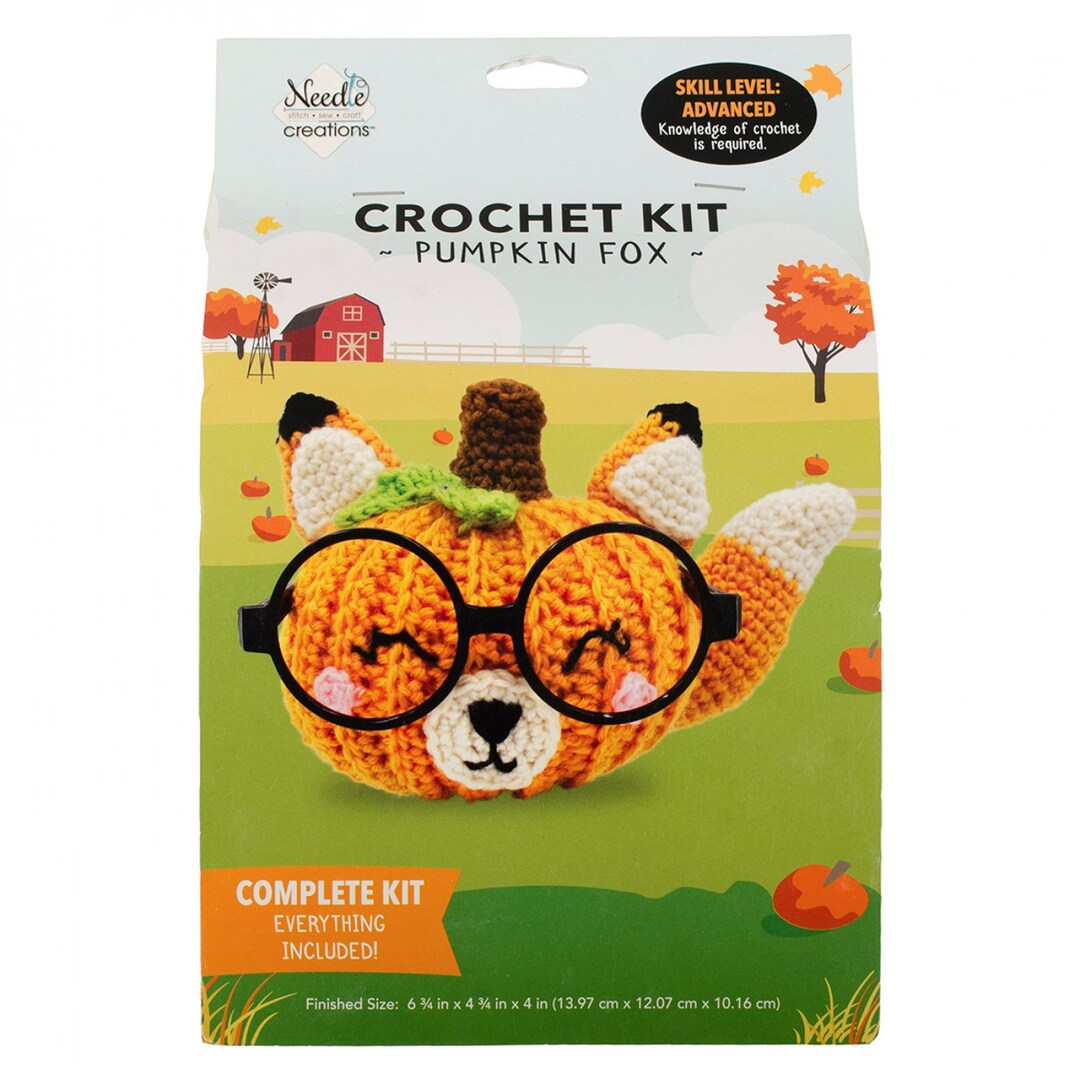 Needle Creations Pumpkin Fox Crochet Kit - Etsy