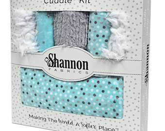 Shannon Cuddle KIT 28x37 Bambino Kit Sleepytime Blue Gray Sheep Minky ...