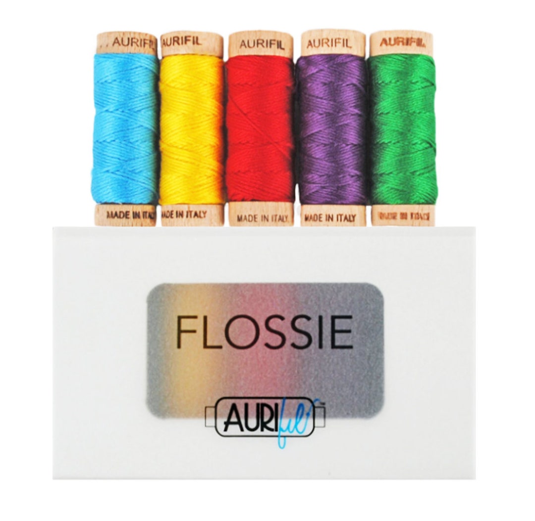 Flossie Aurifil Thread Collection Floss 5 Small Spools - Etsy