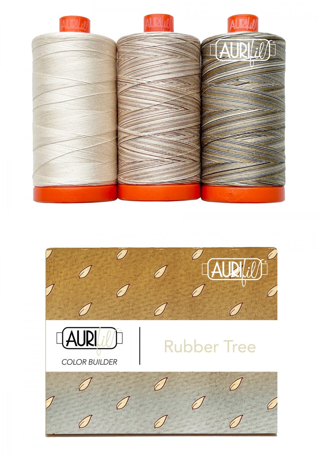 Aurifil 2022 Color Builder 50wt 3 Piece Thread Set Rubber Tree - Etsy