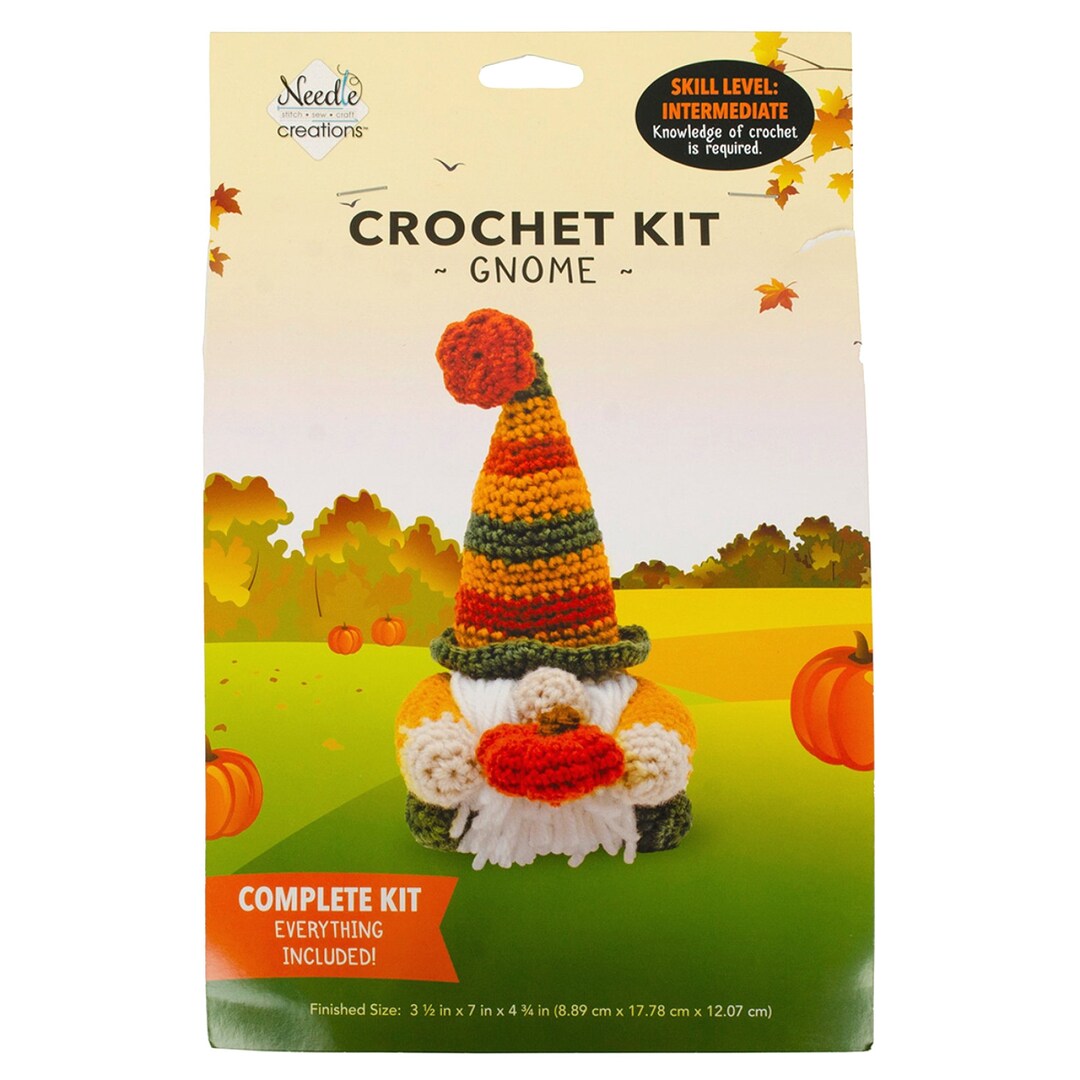 Needle Creations Fall Gnome Crochet Kit - Etsy