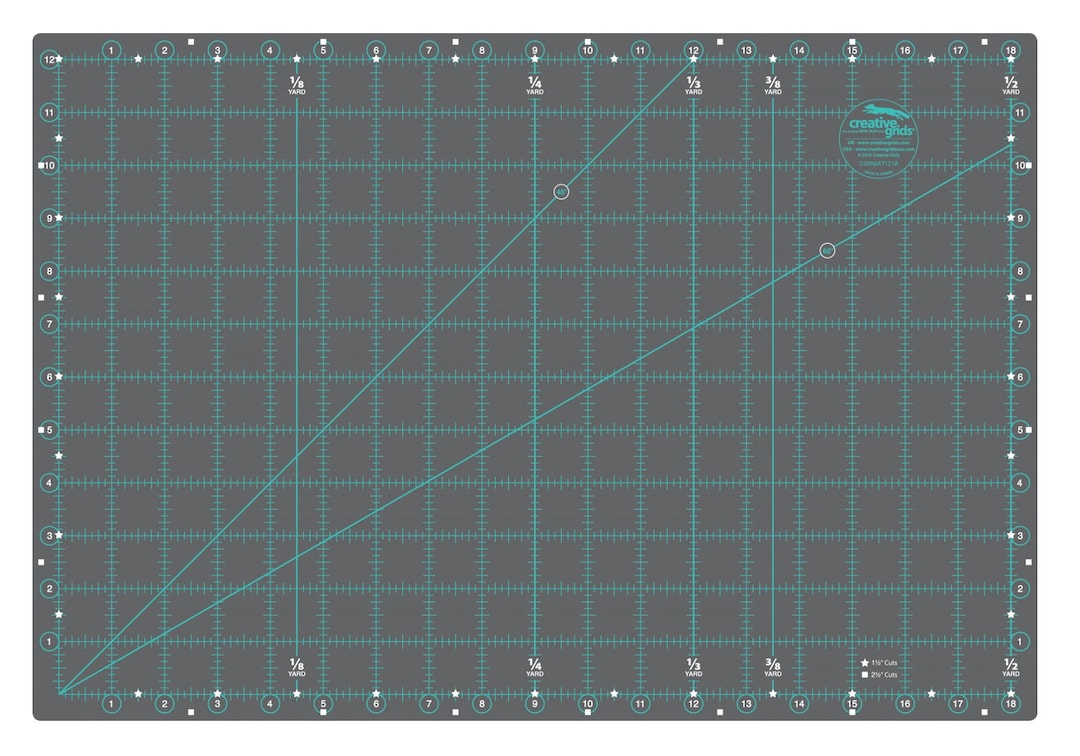 Creative Grids Self-healing Double Sided Rotary Cutting Mat 12in X 18in ...
