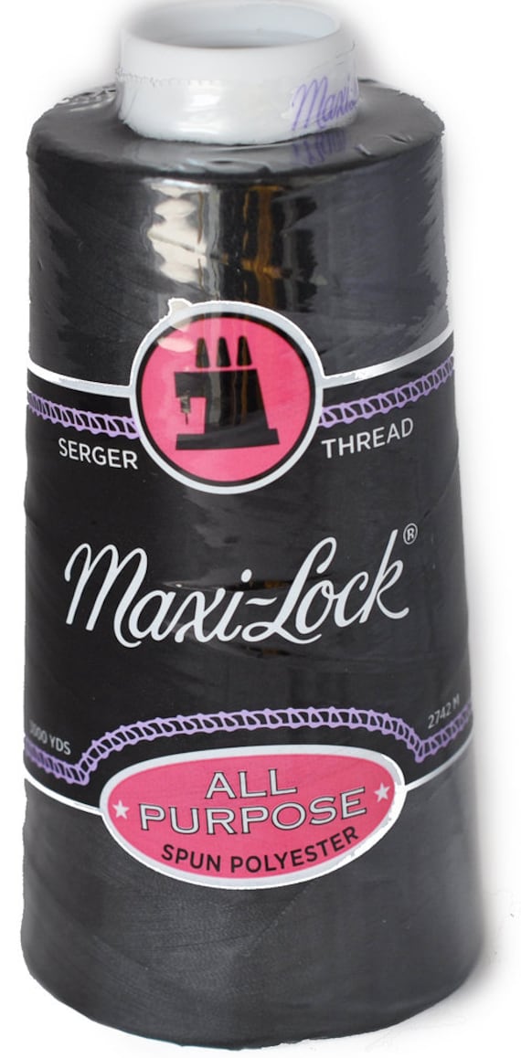 Maxi-lock All Purpose Serger Thread 3000 Yard Cone Black - Etsy
