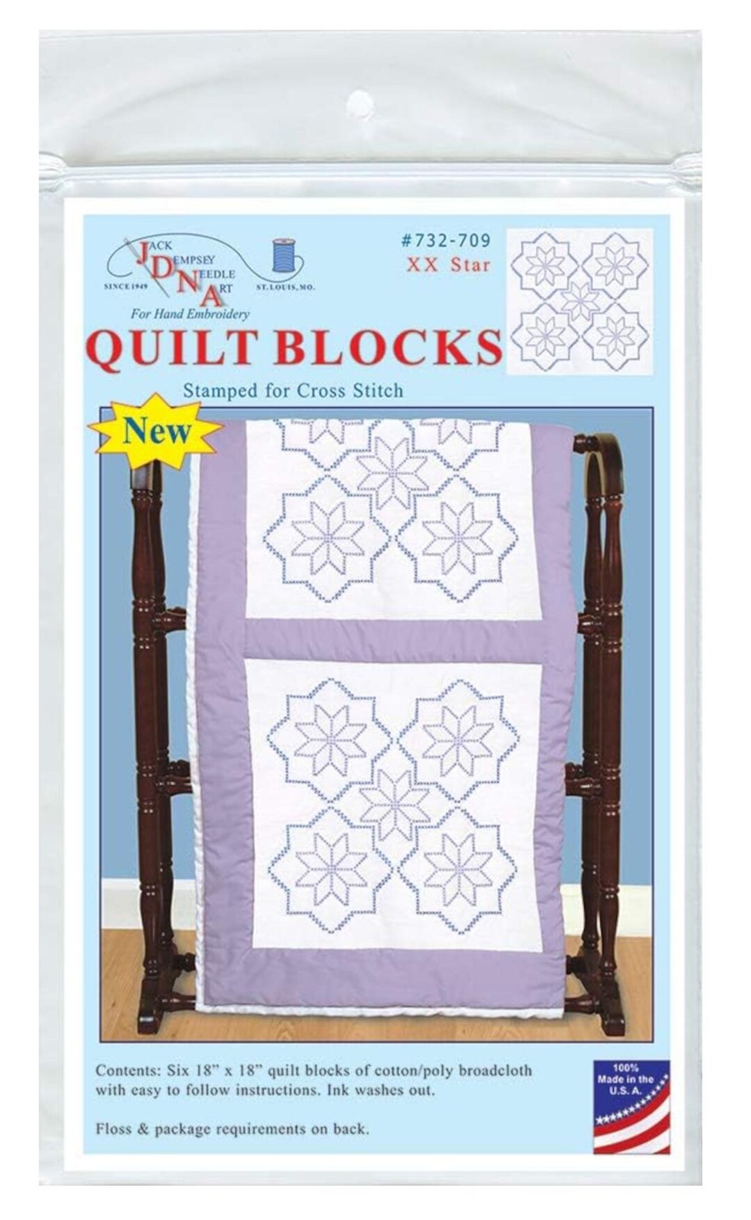 Jack Dempsey Needle Art XX Star 18 Inch Quilt Blocks - Etsy