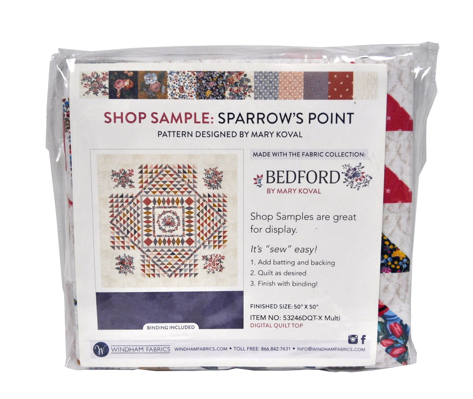 Widham Fabrics Sparrows Point Shop Sample Quilt Kit 50 X 50 - Etsy