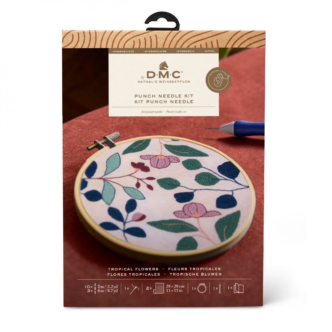 DMC Tropical Flowers Punch Needle Kit PN011K - Etsy