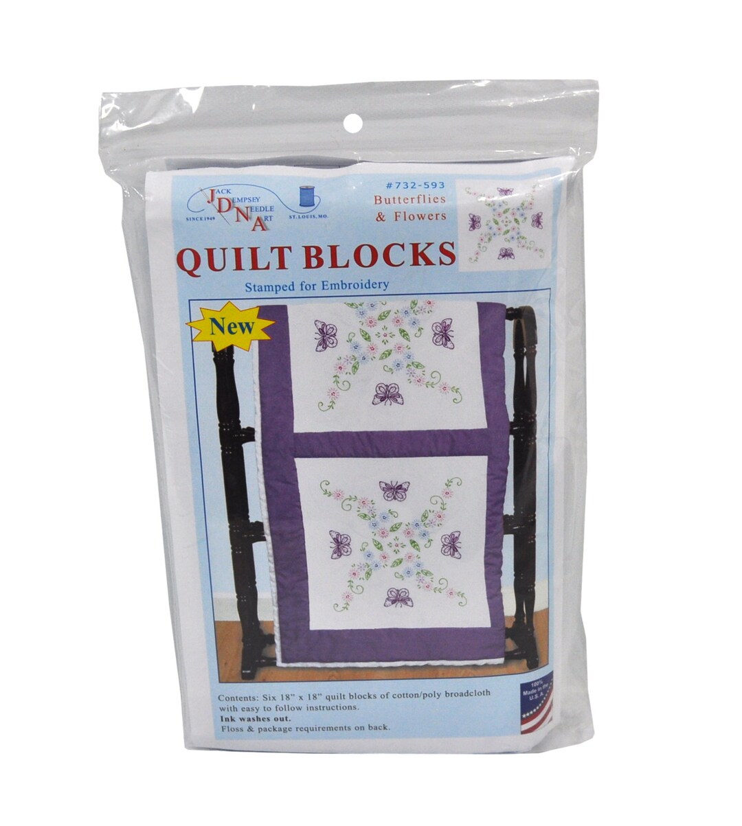 Jack Dempsey Needle Art Butterflies and Flowers 18 Inch Quilt Blocks - Etsy