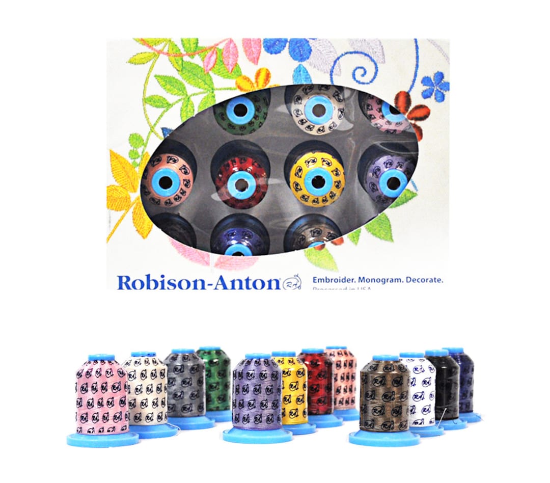 Robison Anton Top 12 Polyester Embroidery Thread Set - Etsy